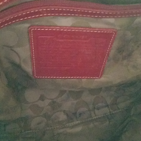 Coach | Bags | Euc Coach Red Leather Slim Duffle Crossbody 9328 | Poshmark